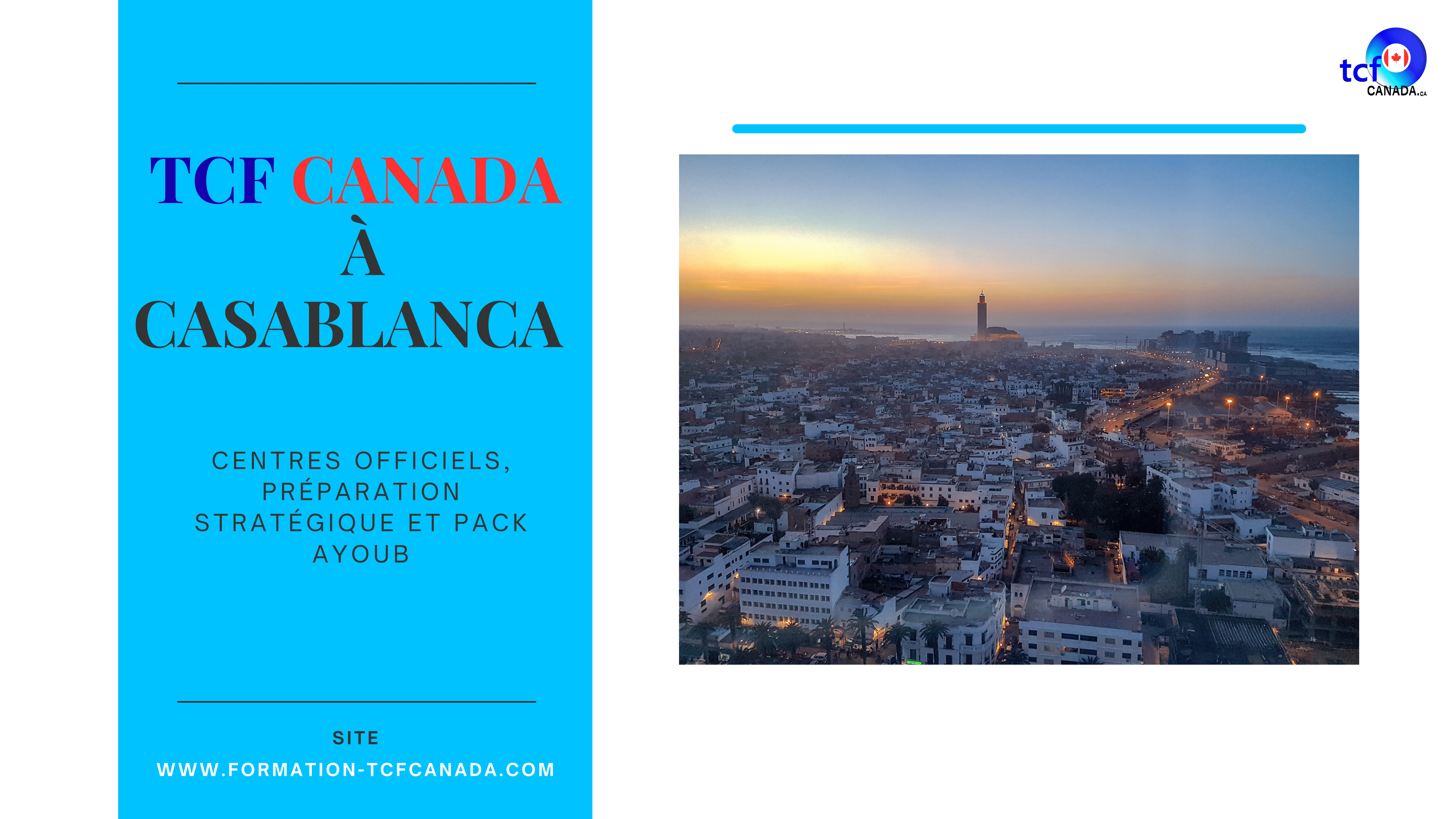 Casablanca TCF Canada 2025 : centre officiel